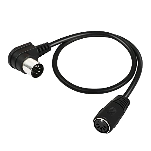 GINTOOYUN DIN 5 Pin Cable, 5-PIN Din 90 Degree Male to Female Audio ...