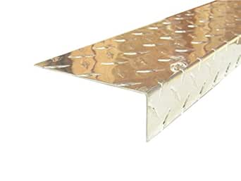 Aluminum Diamond Plate Door Threshold .062 x 1.5 x 4.5 x 72.75 in. w ...