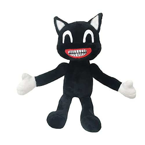 Plush Cartoon Black Cat, 12 Inch Animal Doll Black Cartoon Cat, Plush ...