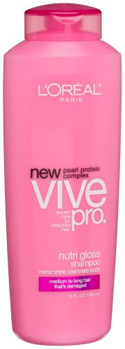 Amazon.com : L'oreal Vive Pro Nutri Gloss Shampoo for Damaged Hair, 13 ...