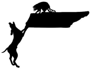 Amazon.com: Coon Hunting Tennessee State Decal, Vinyl Truck Window ...