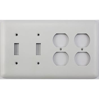 Mulberry Princess Style White 4 Gang Combination Switch Plate - 2 ...