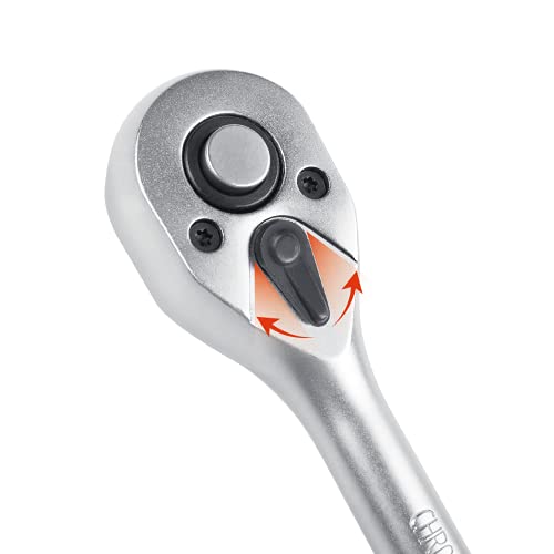 Buy 3-Piece Ratchet Set, 1/4", 3/8", 1/2" Drive Ratchet Handle, 72 ...