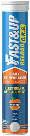 سعر FAST&UP Reload O.R.S, Effervescent Electrolyte Tablets for Daily Rehydration, Orange Flavour ...