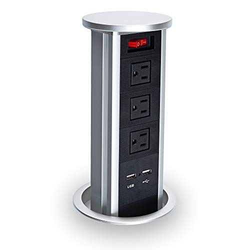 BTU Automatic Raising Surge Protector Pop up Power Strip Outlet ...