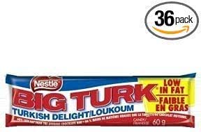 Nestle Big Turk Chocolate Candy Bar, 60 Grams/2.1 Ounces - 36 Pack ...