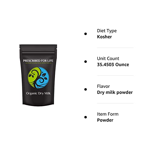 Organic Dry Milk Powder | USDA Grade A Whole Milk rBST & rBGH Free, Non ...
