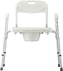 NOVA Heavy Duty Bedside Commode, Extra Wide Seat, 450 lb. Weight ...