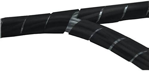 Cache câble noir en spirale (spirobande)- 10m00: Amazon.fr: Bricolage