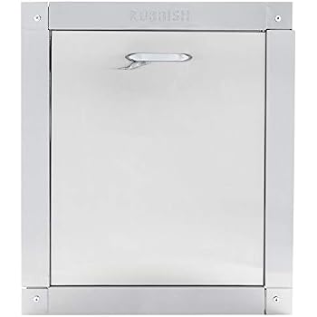 Amazon.com : Universal Stainless Steel Embossed Trash Chute Door ...