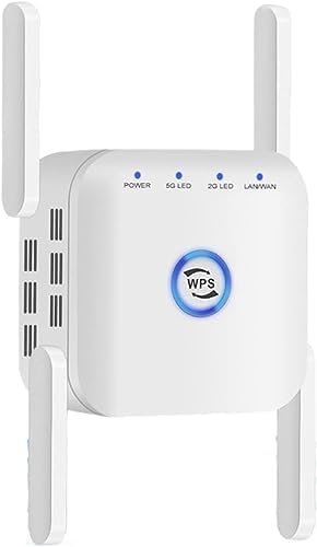 Wireless Signal Booster, WiFi Extender Repeater 1200Mbps Long Range 5Ghz High Coverage for Home ...
