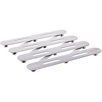 Amazon.com: Oggi Stainless Steel Expandable Trivet with Rubber Feet ...