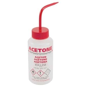 500 mL Low Density Plastic Acetone Labeled Vented Multi-Lingual Wash ...