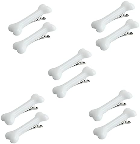 10pcs Dog Bone Hair Clips, Pebbles Bones Barrettes Spooky Goth Hair ...