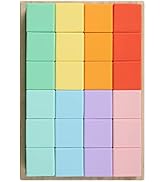 Amazon.com: BLUE GINKGO Silicone Baby Blocks Building Toys - Montessori ...