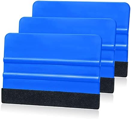 YIMIDM Felt Edge Squeegee, 3pcs Plastic Squeegee Vinyl Scraper Decal ...