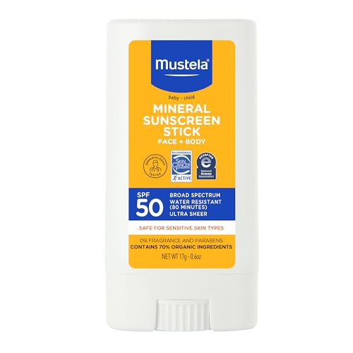 Mustela Baby Mineral Sunscreen Stick SPF 50 Broad Spectrum - Face ...