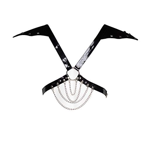ClearUmm Men`s Body Chain Chest Harness with Shoulder Cape Armors ...