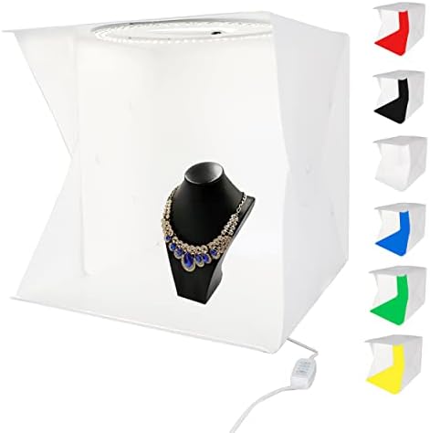 QYXINC 30CM Portable Photo Light Box, Adjustable White/Warm/Soft Light ...