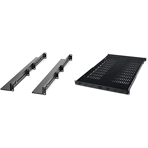 StarTech.com 1U 19 inch Server Rack Rails & 1U Adjustable Vented Server ...