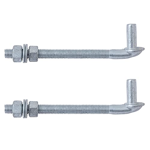 J-Bolt Gate Hinge 8", VIVIDA J-Bolt Post Hinge with 5/8" Gate Hinge Pin ...