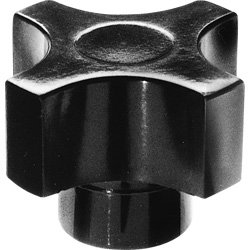 DimcoGray Black Phenolic 4 Prong Knob Female, Brass Insert: 1/4-20 ...
