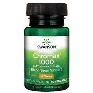 Buy Swanson Chromax 1000 Chromium Picolinate, 1,000mcg, 60 Vegetarian s ...