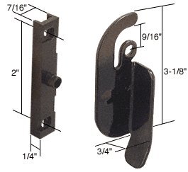 Right Hand Sliding Window Latch; 2" Screw Holes for Likit Windows ...