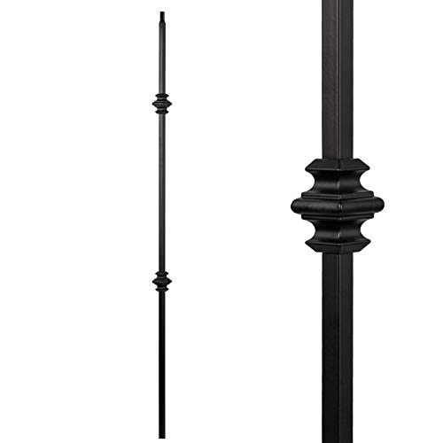 S02-Wrought Iron Balusters – Set of 10 Hollow Double Knuckle Balusters ...