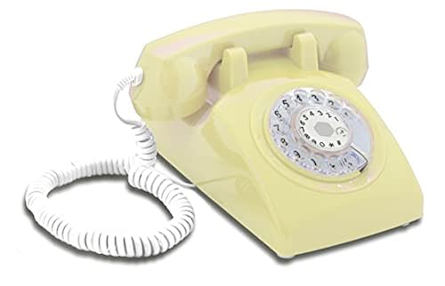 Cream Rotary Retro Phone with Classic Italian Telecom Rotary Dial Inlay ...