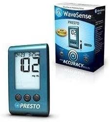 Amazon.com: WaveSense Presto Blood Glucose Meter Kit & 50 Presto Test ...