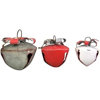 Amazon.com: RAZ Imports Large Galvanized Metal Christmas Bell with ...