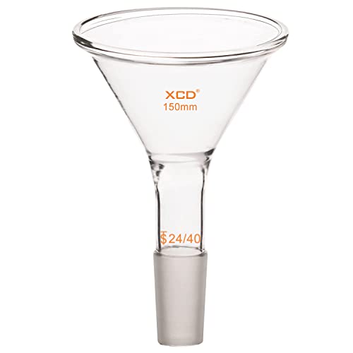 XCD Glass Funnel, Borosilicate Glass Filter Funnel Short Stem Powder ...