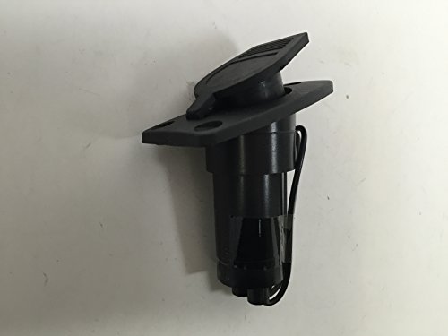 MARINE BOAT 2-PRONG NYLON STERN LIGHT POLE BASE BLACK COVER SOCKET FOR ...