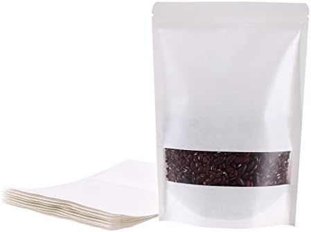 سعر REDDOTGIFT® 50-Pieces Matte white kraft paper Bags with Window ...