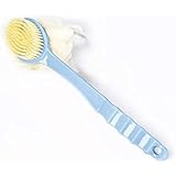 Shower Body Brush Loofah Mesh Sponge with Curved Long Handle for Skin ...