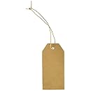 Amazon.com: Wrapables 50 Gift Tags/Kraft Hang Tags with Free Cut ...