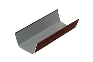 Marley Flowline 112 x 60mm square gutter 2 x 2 metre lengths BLACK ...