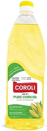 Coroli Corn Oil Pet Bottle - Cholesterol Free & Enriched w/Vitamin A, D ...