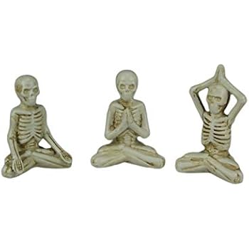 Amazon.com: Ganz Zen Skeleton Figurines in Various Meditation Poses ...