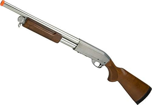 Evike S&T M870 Type Metal Airsoft Shotgun (Version: Enforcer/Silver ...