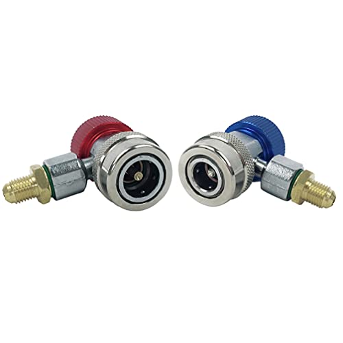 WINOMO Adjustable AC R134A Quick Coupler Connector Adapter High Low ...
