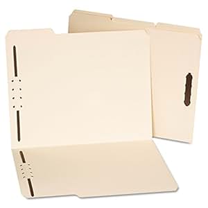 Amazon.com : Universal One Manila Folders, Two Fasteners, 1/3 Tab ...