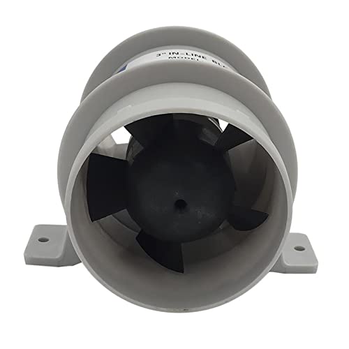 Homyl 3 inch Silent Inline Blower, 12V Quiet Air-Flow Turbo Fan for Air ...