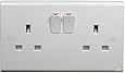 Deta S1298 Slimline Twin 13 Amp Switch Socket with 2 x High Power USB ...