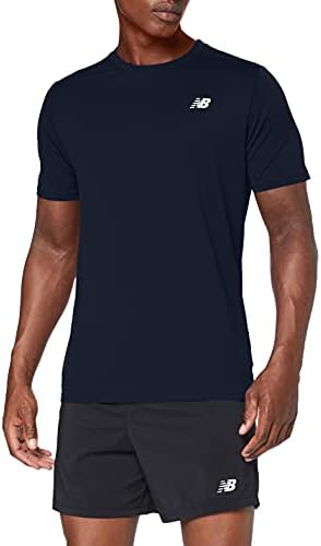 سعر تيشيرت رياضي برقبة دائرية واكمام قصيرة بشعار امامي للرجال من نيو ...