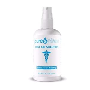Amazon.com : Pure & Clean First Aid Solution (8 oz) : Beauty
