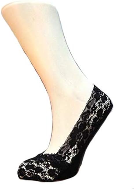 Silky Ladies/Womens Lace Footies/Footlets with Silicone Trim in Black 2 ...