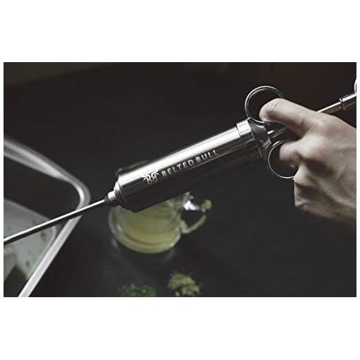 Belted Bull Stainless Steel Barbecue Meat Injector Syringe - Injector ...