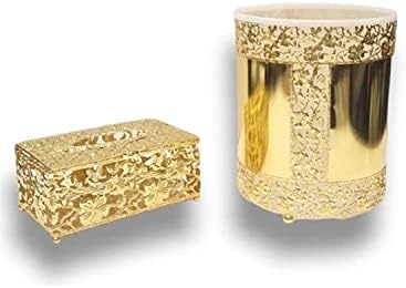 سعر Gold Tissue Box with Trash Bin فى السعودية | بواسطة امازون السعودية ...